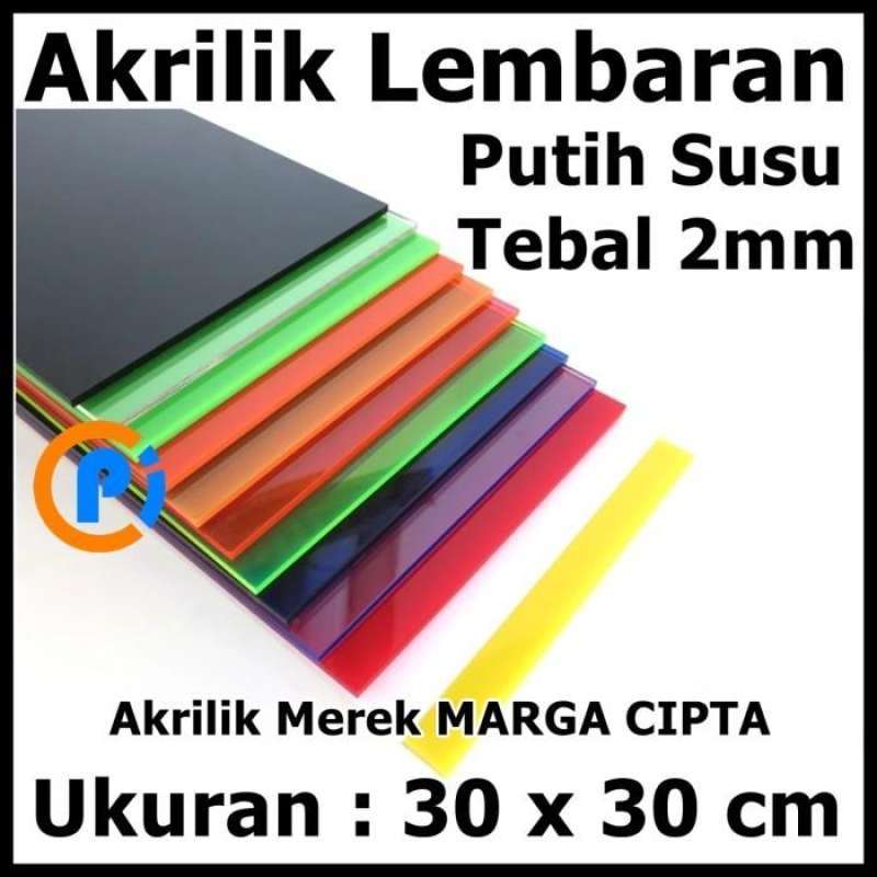 Jual Acrylic Akrilik Mika Lembaran Ukuran 30 x 30 cm Tebal 2mm Putih Susu di Seller Cybercom ...