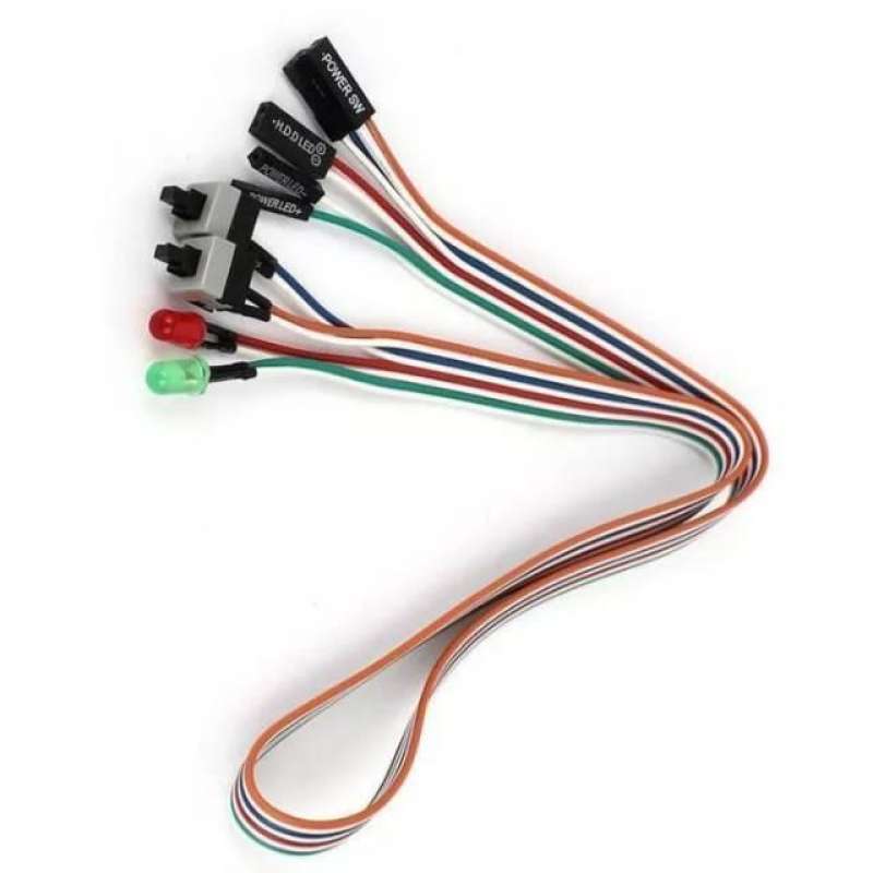 Jual Case CPU Front Panel Switch LED Indicator 2 Saklar Indikator ...