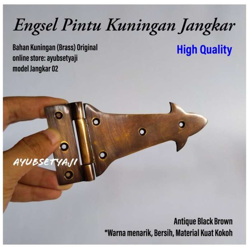 Jual Engsel Pintu Kuningan 02 Panah Jangkar Klasik Antik Kuat Tebal ...