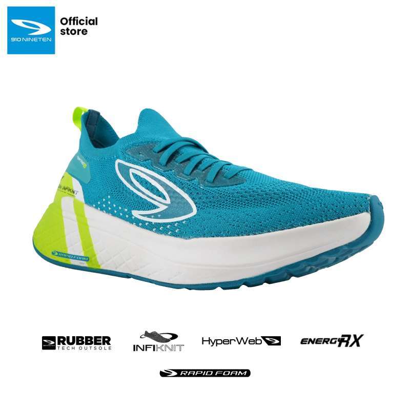 Jual 910 Nineten Ekiden Infiknit Sepatu Lari- Hijau/hijau-neon/putih Di ...