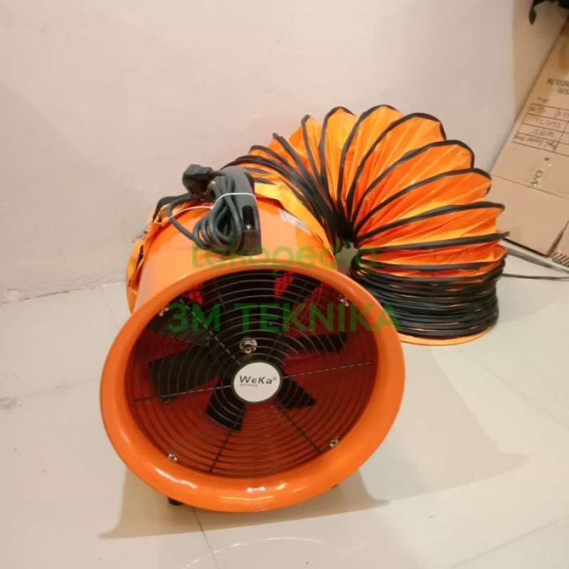 Promo Kipas Blower Ventilator 12 Inch Plus Flexible Duct 10 / 5 Meter ...
