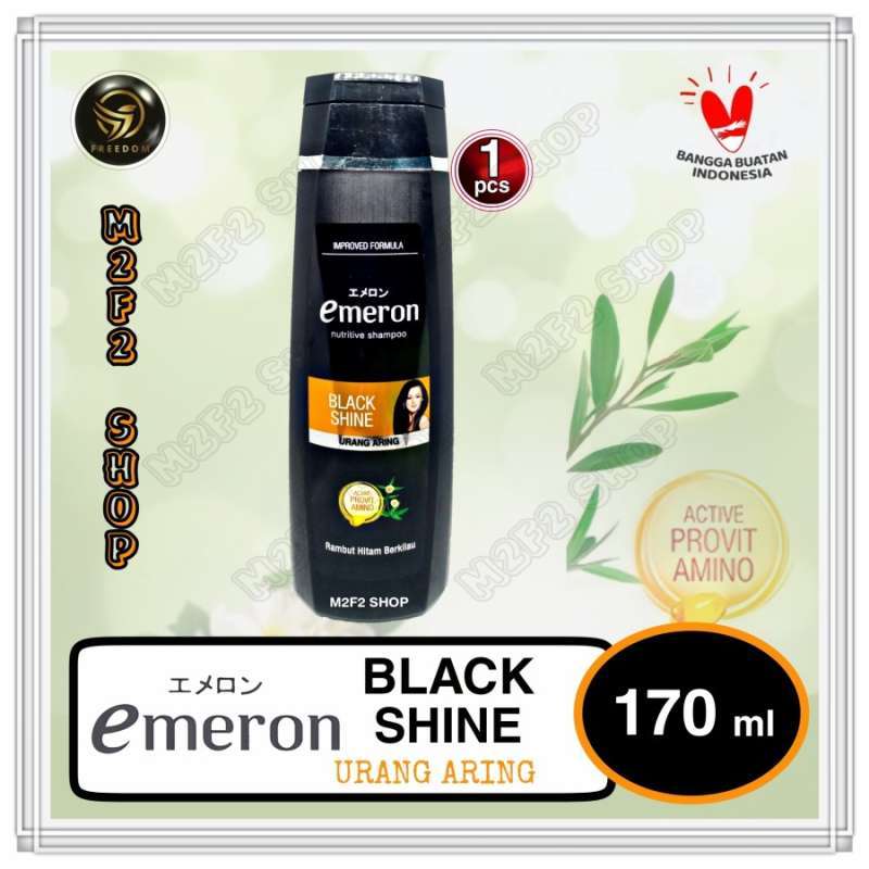 Promo Shampoo Emeron Black Shine Urang Aring | Hitam - 170 ml (Kemasan ...