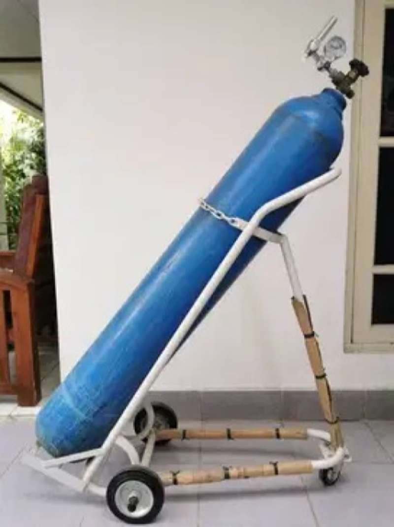 Jual Tabung Oksigen 6m3 6 M3 Komplit Troly Dan Regulator Full Set ...