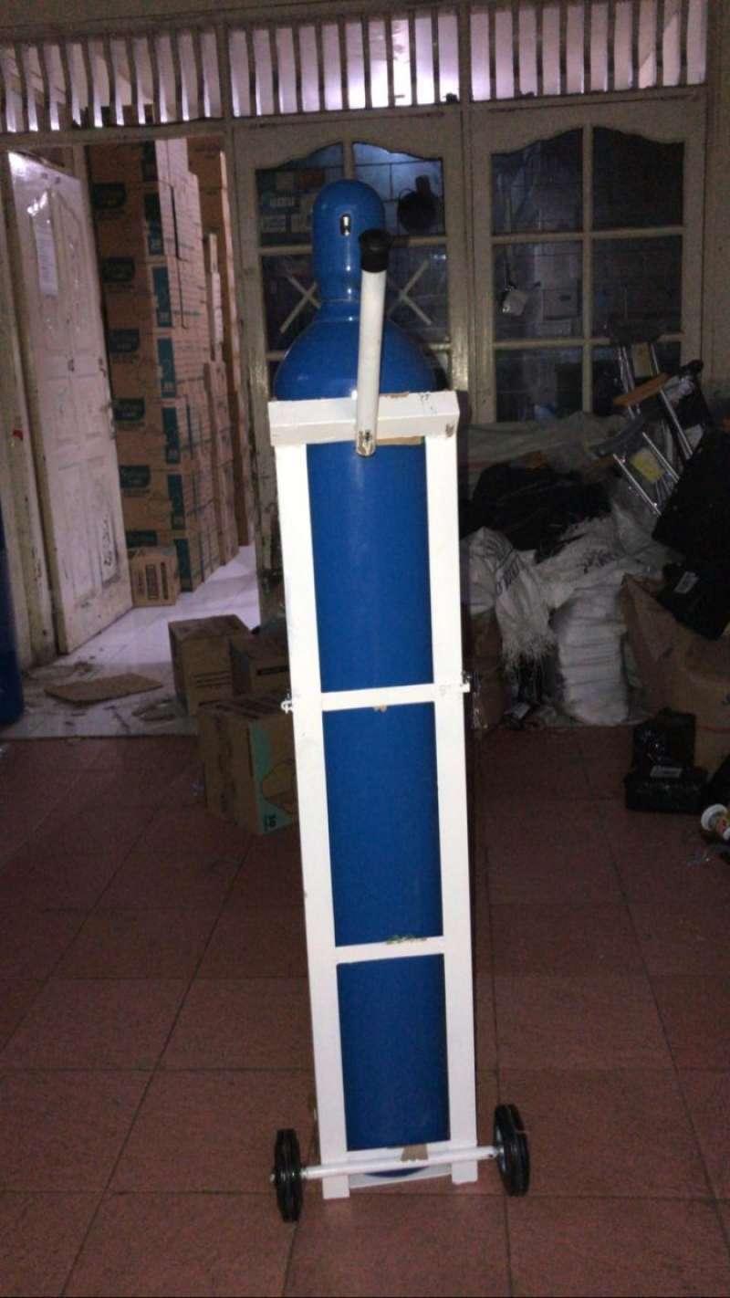 Jual Tabung Oksigen 6m3 6 M3 Komplit Troly Dan Regulator Full Set ...