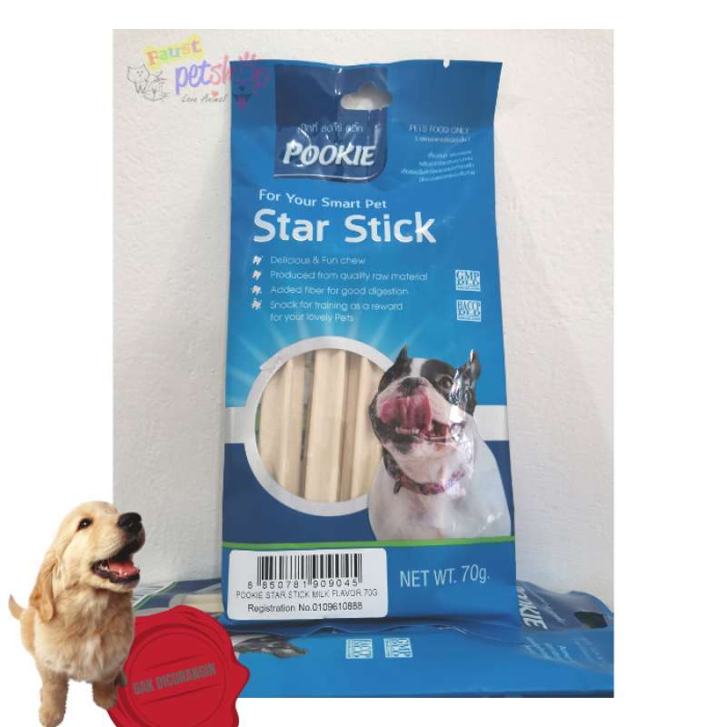 Jual Pookie Star Stick Adult Variant Beef & Milk 70 Gr Added Fiber For ...