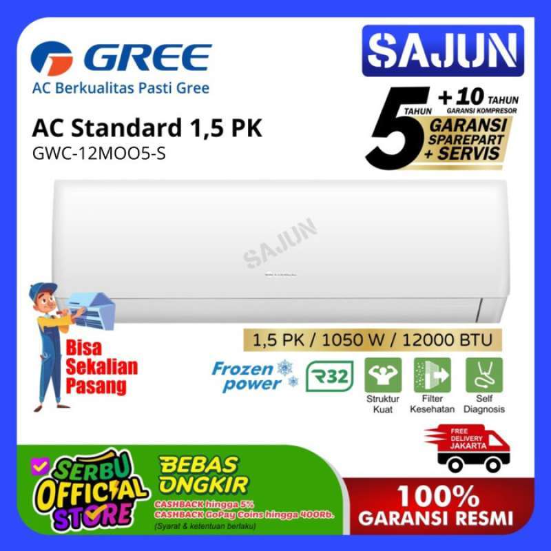 Promo New !! Gree Ac Split 1.5 Pk Gwc-12Moo5-S Ac Split 1 1/2 Pk Gwc ...