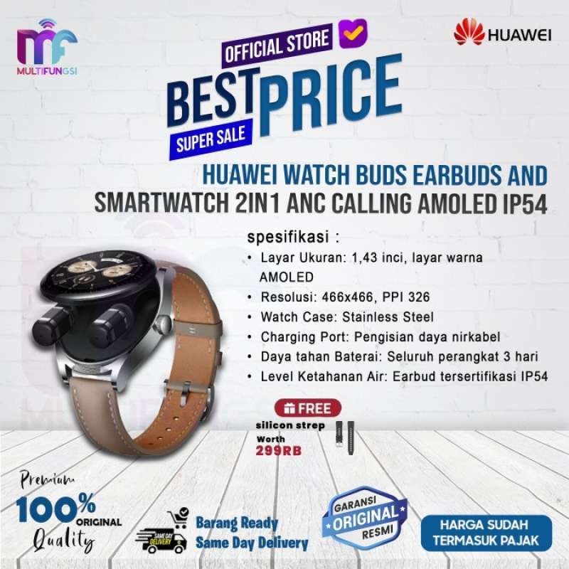 Jual Huawei Smart Watch With Earbuds Spesifikasi Original, Murah ...