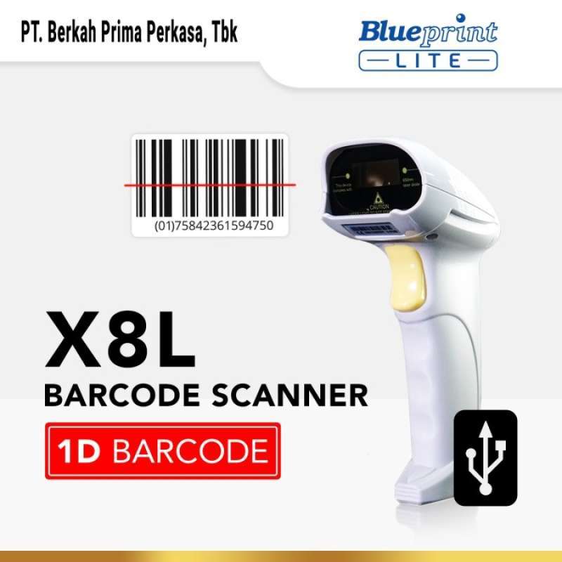 Promo Barcode Scanner Laser 1D Auto Sensing USB BLUEPRINT BP-LITEX8L ... Promo Barcode Scanner Laser 1D Auto Sensing USB BLUEPRINT BP-LITEX8L ...