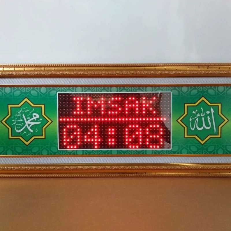 Promo Jam masjid running tex input HP + timer iqomah Diskon 23% di ...