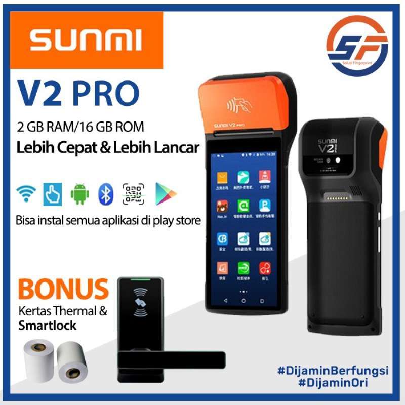 Promo Mesin Kasir Sunmi Pos V Series V1S V2 V2 Pro V2S V2S Plus - V2-2/16 Diskon 3% di Seller ...