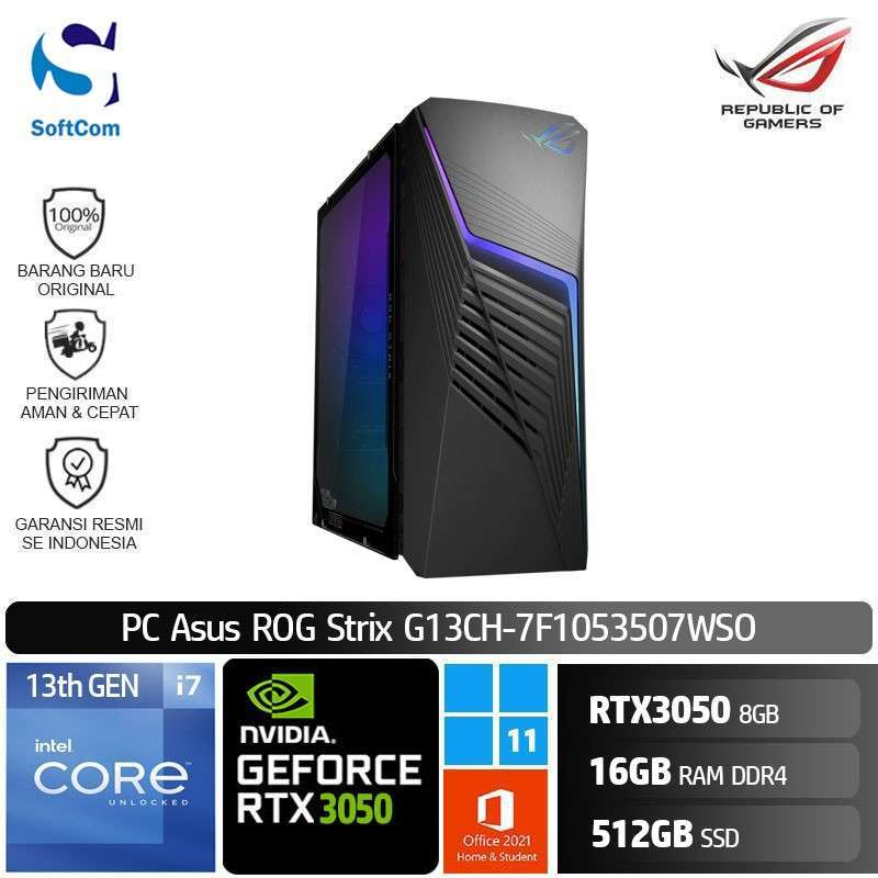 Promo PC Asus ROG Strix G13CH 7F1053507WSO Desktop Gaming [Core i7 ...