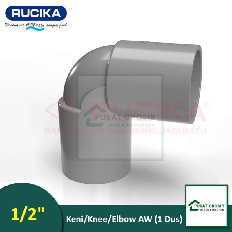 Promo Fitting Pipa Rucika Elbow 1/2 AW Fitting Rucika Knee 1/2 AW (1 ...