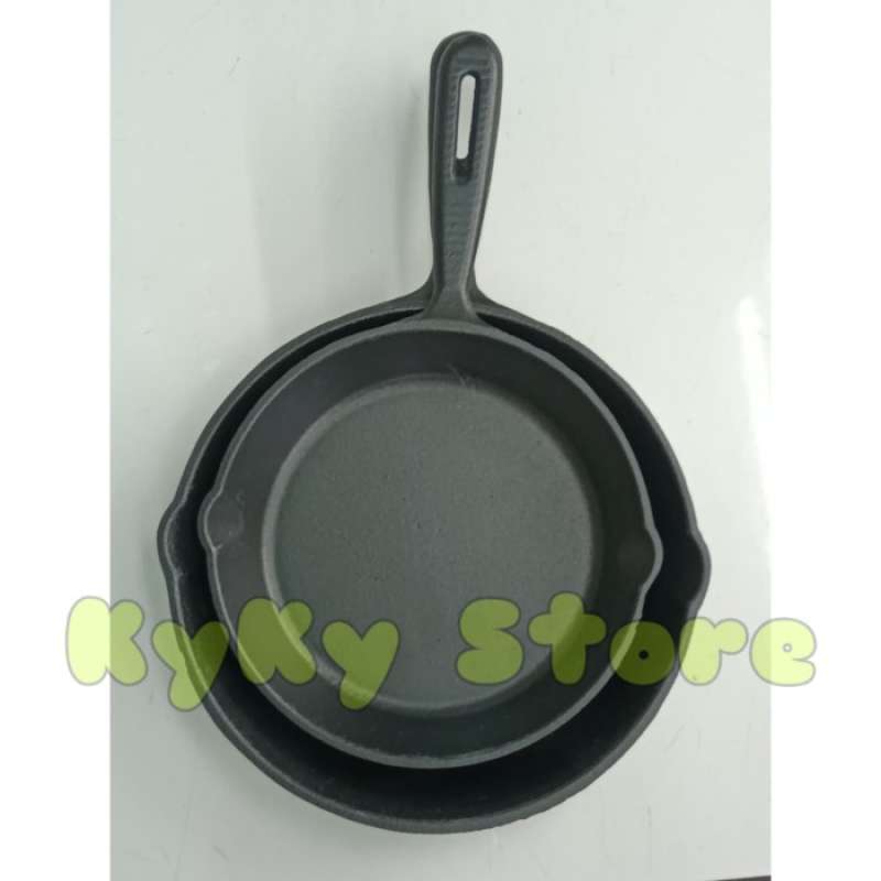 Promo Skillet Pan Dadar Gagang - Okonomiyaki Cast Iron Frypan Besi Cor ...