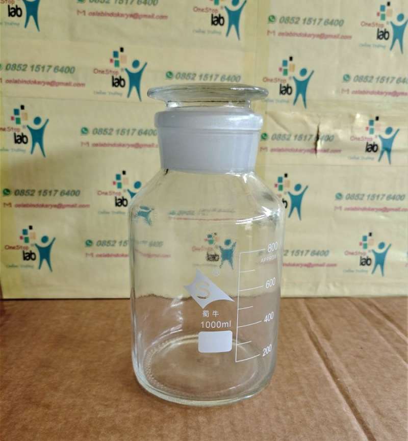 Jual Reagent Bottle Clear Wide Mouth 1000 Ml Botol Reagent Bening ...