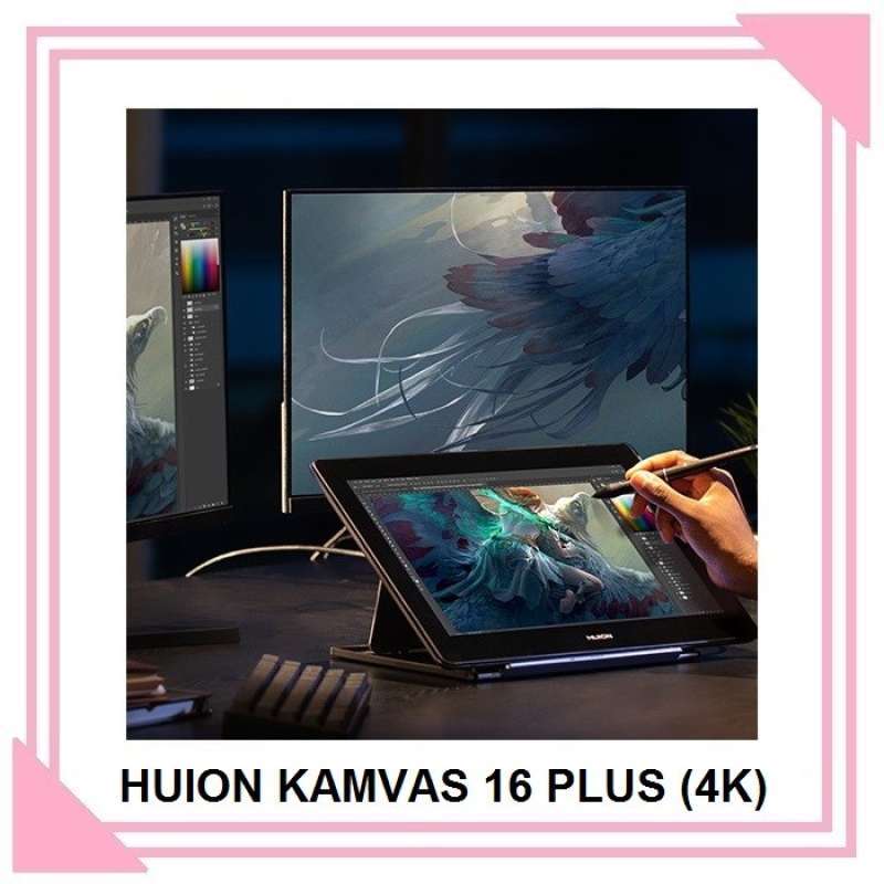 Promo Huion Kamvas Pro 16 Plus 4K Interactive Tablet Drawing Desain ...