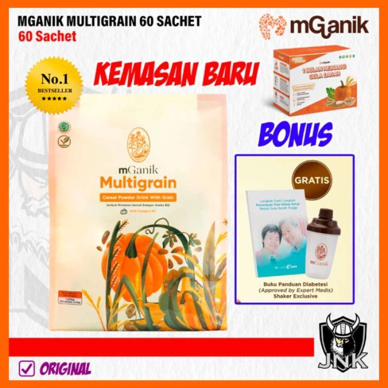 Promo Mganik Multigrain 1500Gr - Paket 60 Sachet Free Buku Mganik Dan Shaker Diskon 17% di ...