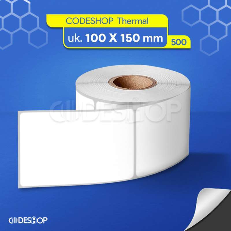 Jual Stiker Label Thermal 100x150mm 1 Line isi 500 Pcs Core 1 Gap ...