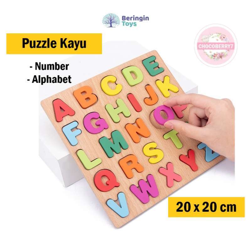 Jual Beringin Toys Mainan Edukasi Puzzle Kayu Huruf Besar dan Angka ...