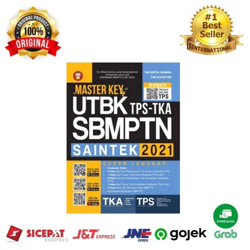 Jual Buku Master Key Of Utbk Sbmptn Sainte 2021 Tpsandtka Tim Widya