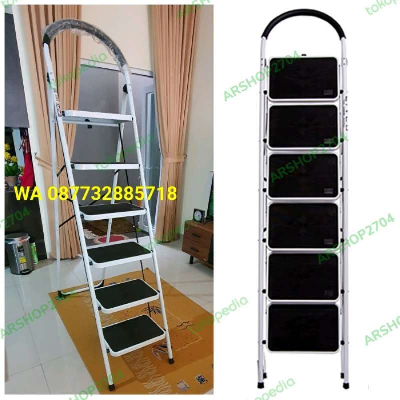 Promo TANGGA LIPAT BESI 6 STEP STEP LADDER TANGGA LIPAT DUDUK - 3 step ...