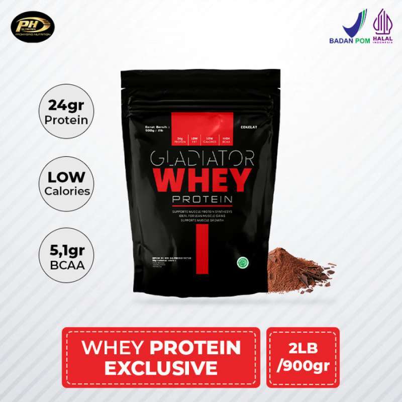 Promo susu whey protein high bcaa gladiator 2 lb rendah lemak tinggi ...