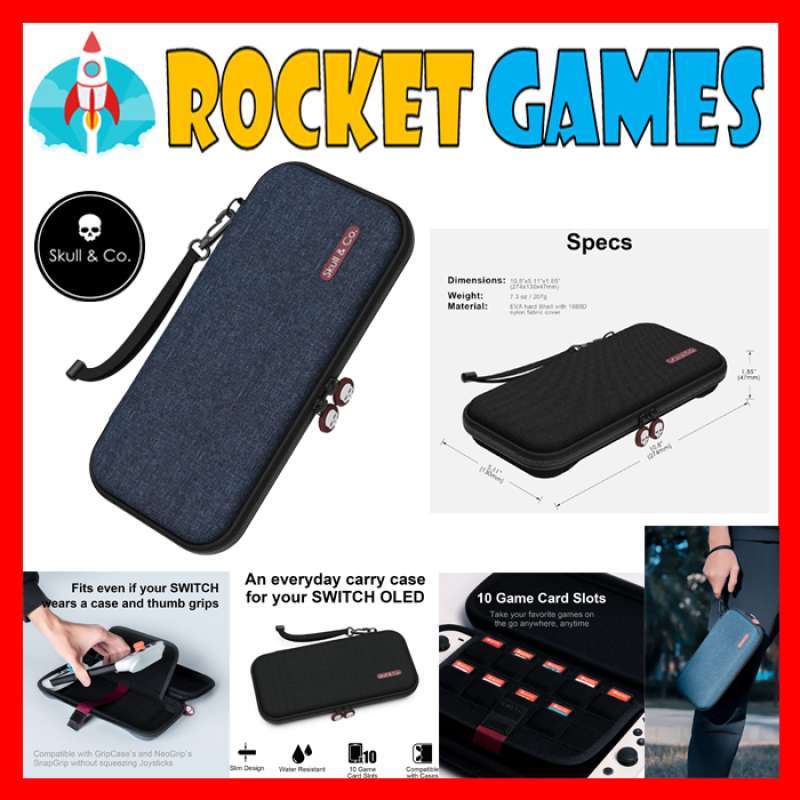 Promo Skull & Co. Edc Case Bag Pouch For Nintendo Switch Oled / V1 / V2 ...