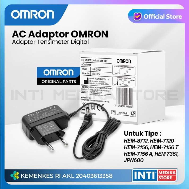 Jual OMRON - AC Adaptor | Adaptor Tensi Omron | Adaptor Omron ORIGINAL di Seller INTI MEDIKA ...
