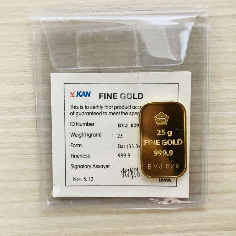 Jual Antam GOLD BAR 25 gr Logam mulia emas antam bersertifikat resmi ...