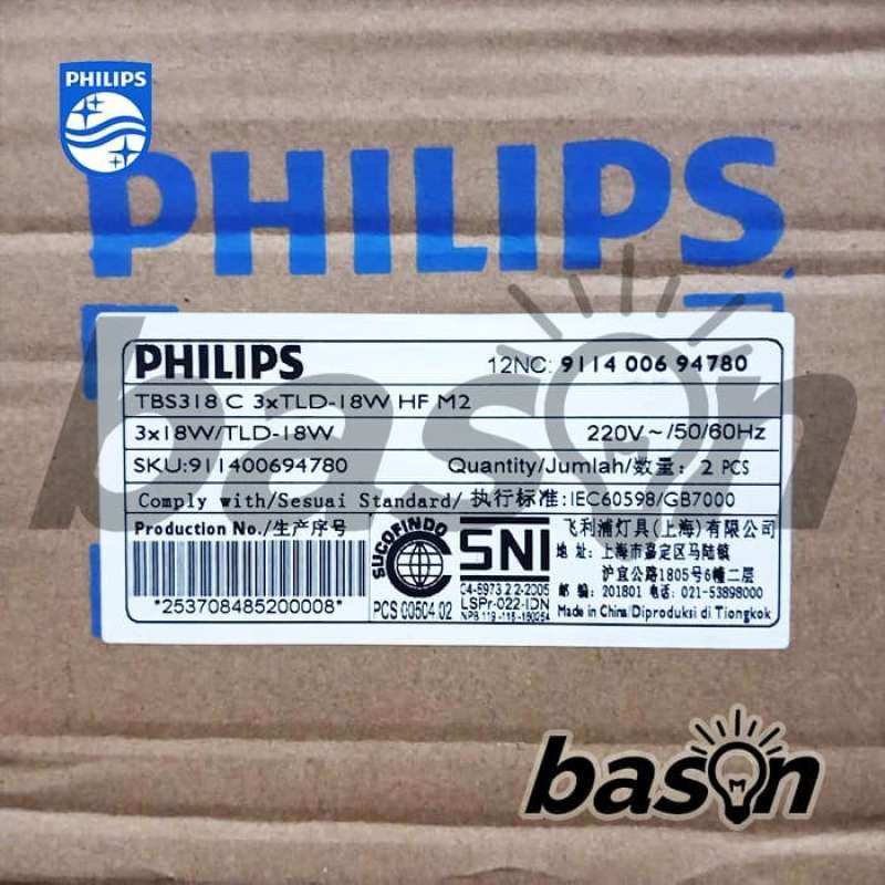 Jual Philips Tbs318 C 3xtld-18w Hf M2 Recessed - Housing Tl 60cm Di ...
