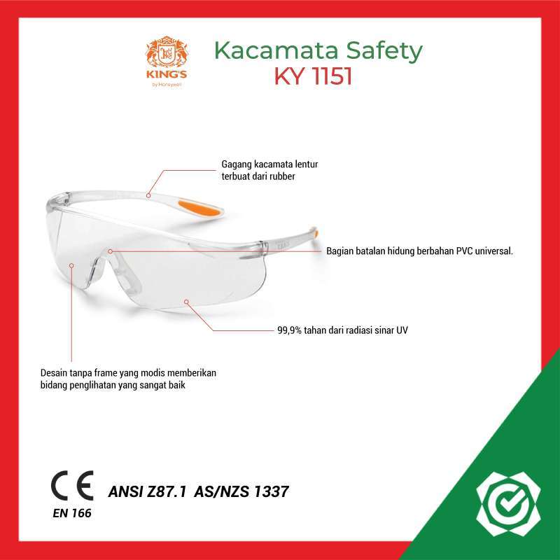 Jual Kacamata Safety Kings Ky1151 Di Seller Pusat Safety - Mangga Besar ...