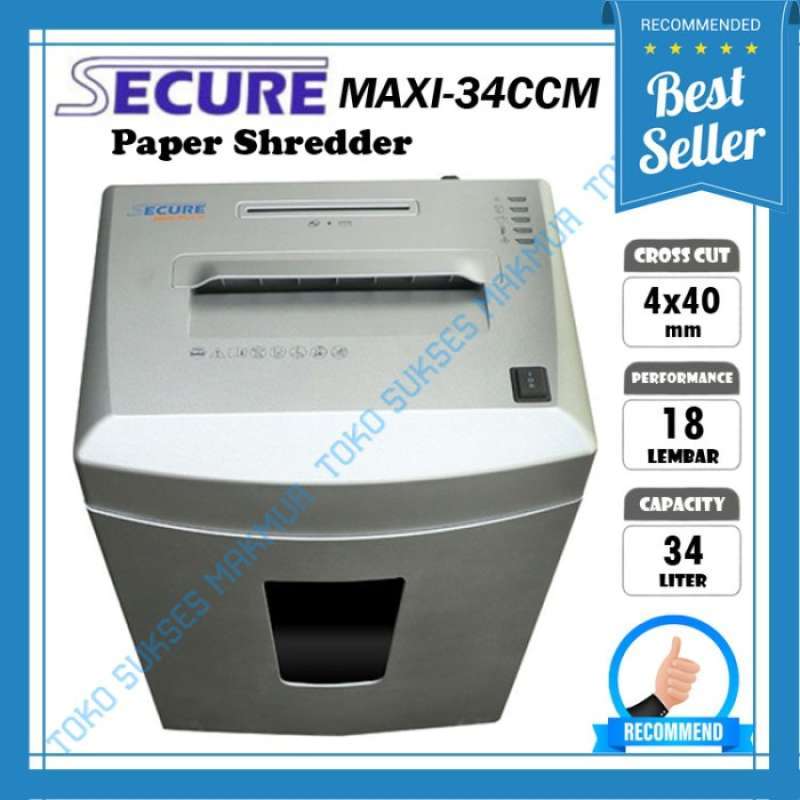 Jual Mesin Penghancur Kertas (paper Shredder) Secure Maxi 34 Ccm Di ...