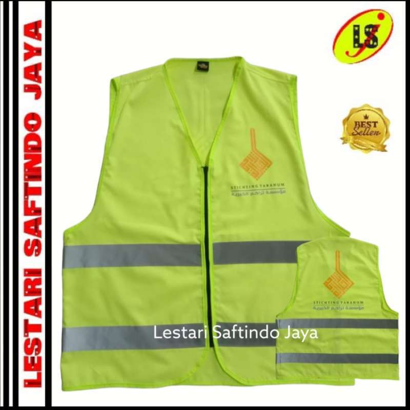 Promo Custom Rompi Safety Bahan Drill Free Sablon Diskon 33% Di Seller ...
