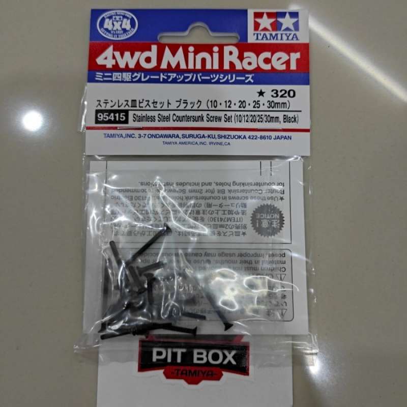 Jual Tamiya Stainless Steel Countersunk Screw Set Black - Item 95415 Di ...