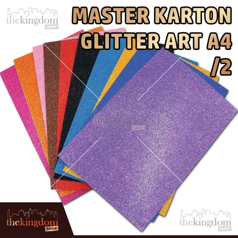 Jual Master Karton Glitter Art A4 Kertas Paper Sparkle - Kuning Di ...