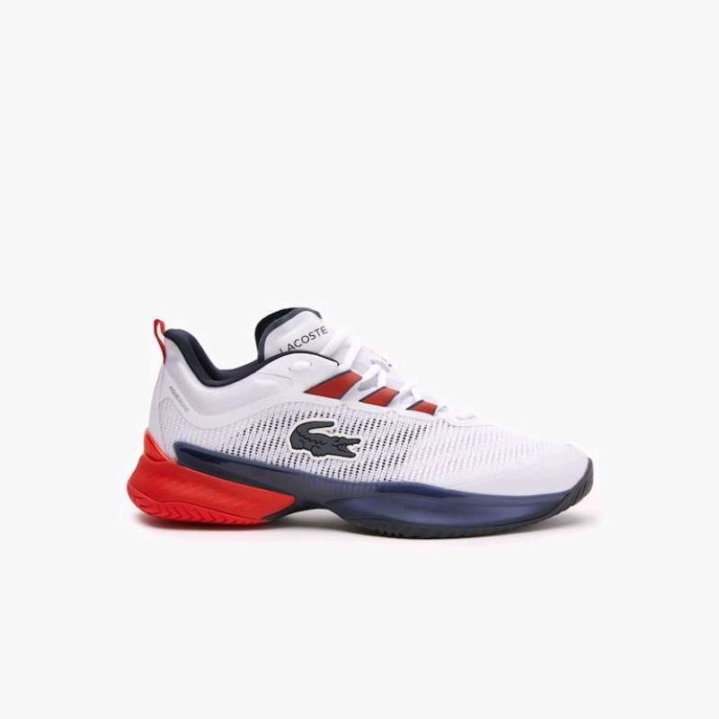 Jual Lacoste Ag-lt23 Ultra Technical Pique Tennis Shoes Men's White/red ...