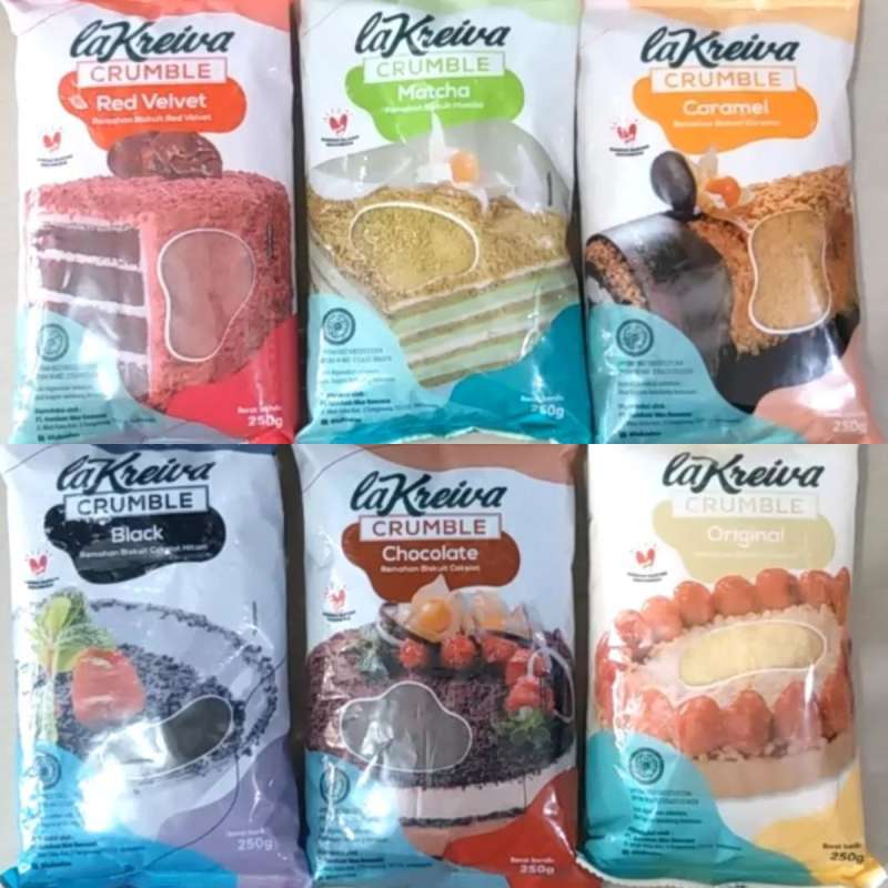 Jual La Kreiva Crumble Remahan Biskuit 250gr / 250 gram Rasa Black ...