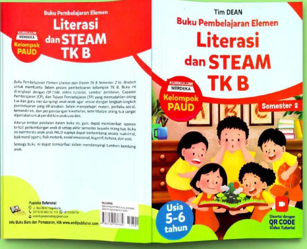 Jual Buku Pembelajaran Elemen Literasi dan STEAM TK B Semester 2 Kurikulum Merdeka di Seller ...