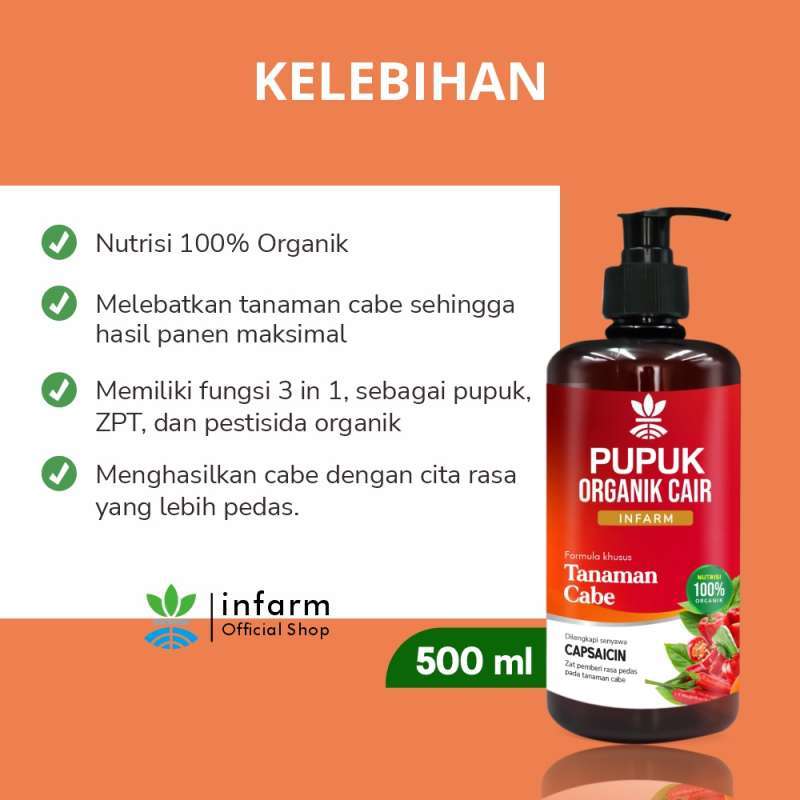 Promo Infarm - Pupuk Organik Cair Tanaman Cabai 500ml Poc Kompos Diskon ...