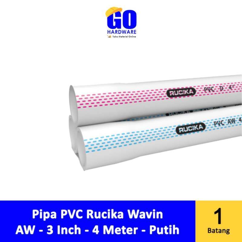 Promo Pipa Pvc 3 Inch - 4 Meter Rucika Wavin Aw (Putih) Diskon 33% di Seller TB Honey Makmur ...