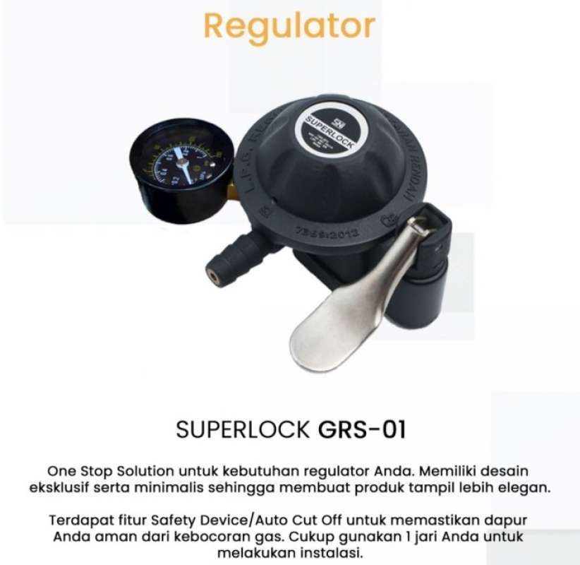 Promo SUPERLOCK GRS-02 REGULATOR METER TEKANAN RENDAH - GRS-01 techno ...