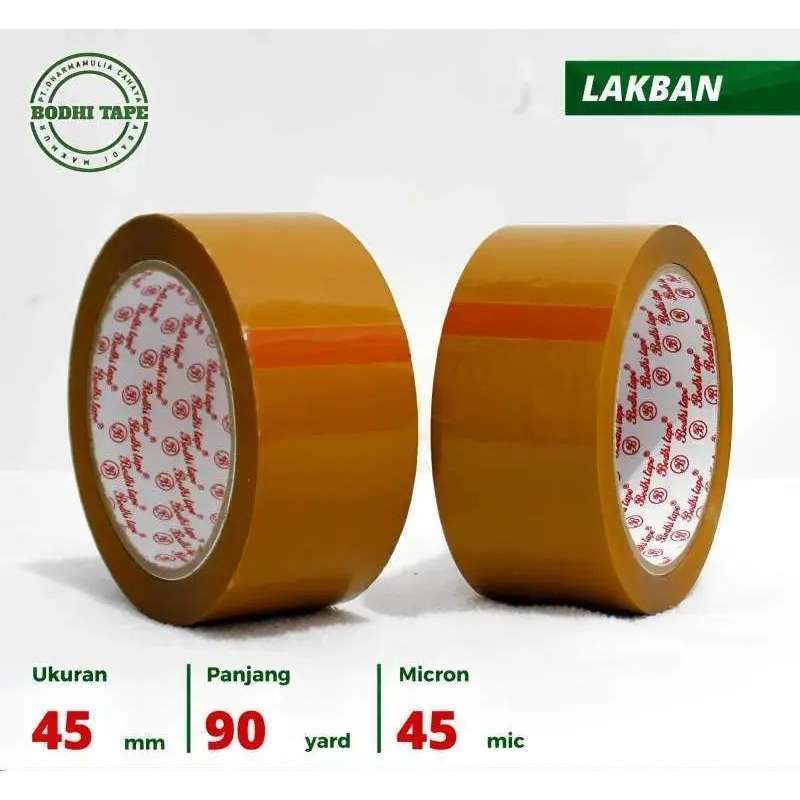 Promo AliMaMa - LAKBAN COKLAT 45 MM x 90 YARD - Isolasi 2 Inch Cokelat Selotip Bening Tape ...