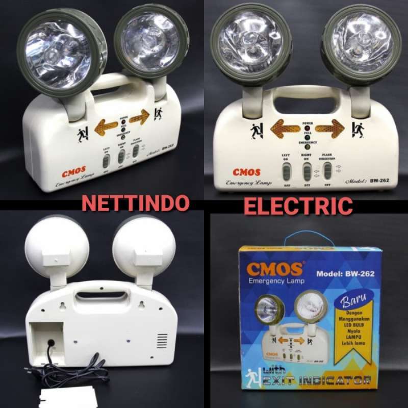 Promo Lampu Emergency LED CMOS BW-262 with INDICATOR EXIT Diskon 23% di ...