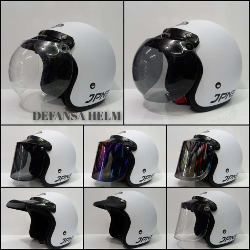 Promo Helm Bogo Jpn Putih Dof Set Kaca Cembung/Kaca Datar Diskon 23% di ...