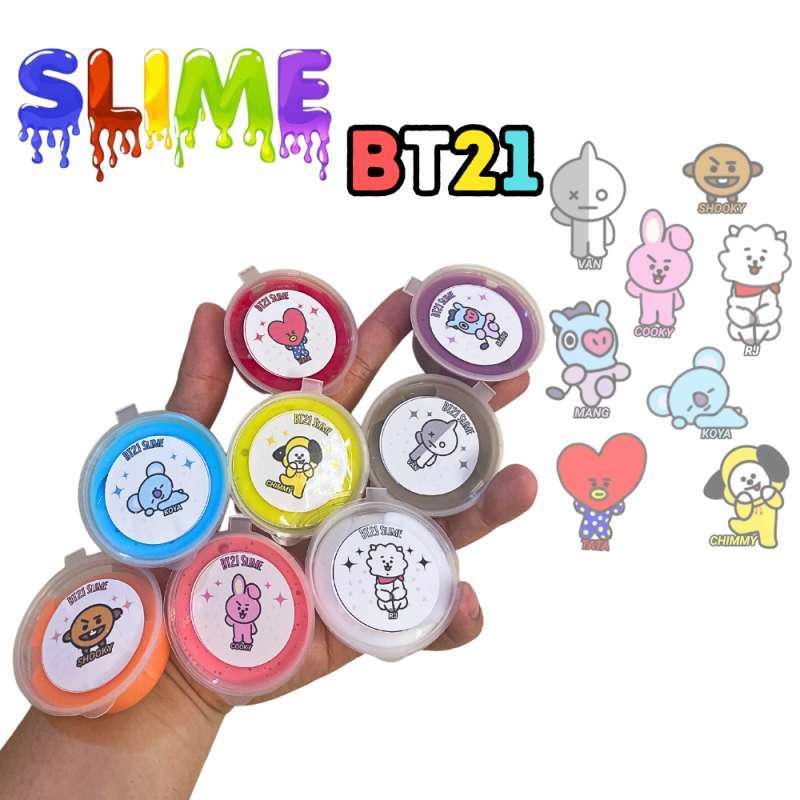 Jual Bt21 Slime 25ml Tofu Slime Mini Bts Jiggly Promo - Grosirmin.25pcs ...