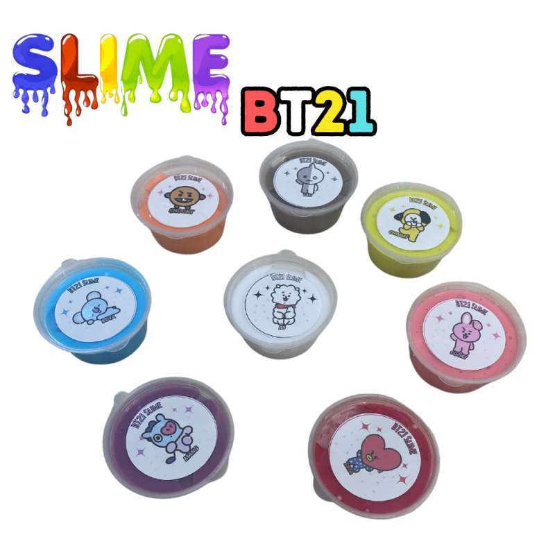 Jual Bt21 Slime 25ml Tofu Slime Mini Bts Jiggly Promo - Grosirmin.25pcs ...