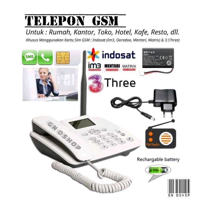 Promo Telepon gsm rumah kantor pesawat telp telpon telephone wireless ...