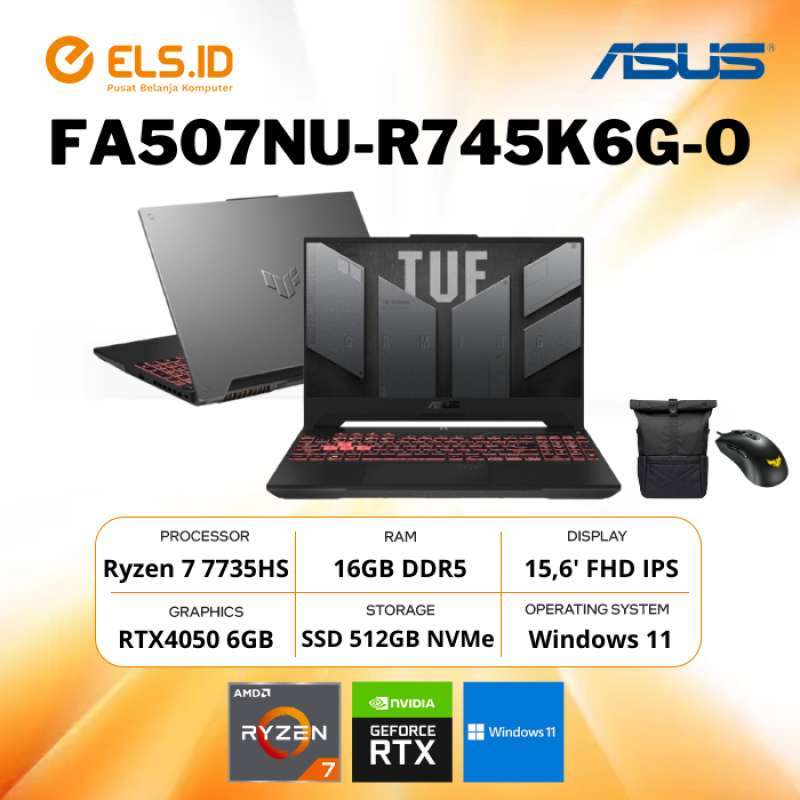 Jual Asus Tuf A15 Fa507nu Ryzen 7 7735hs 16gb Ssd 512gb Rtx4050 15.6 ...