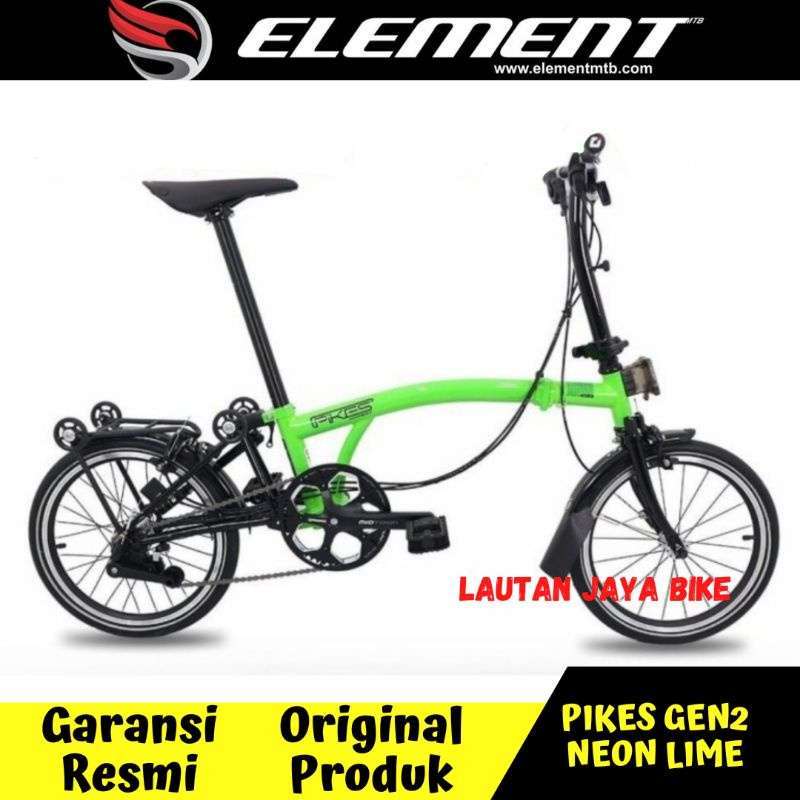 Jual Sepeda lipat pikes gen 2 lime green neon lime di Seller Lautan ...