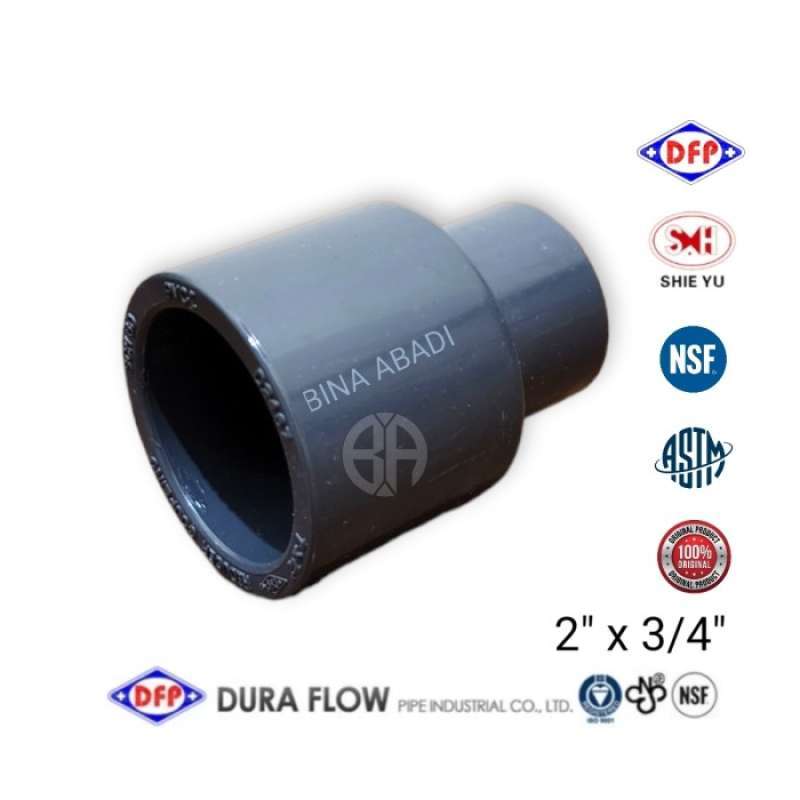Promo Reducer Coupling Size 2 x 3/4 Inch UPVC Sch80 Socket ANSI ...