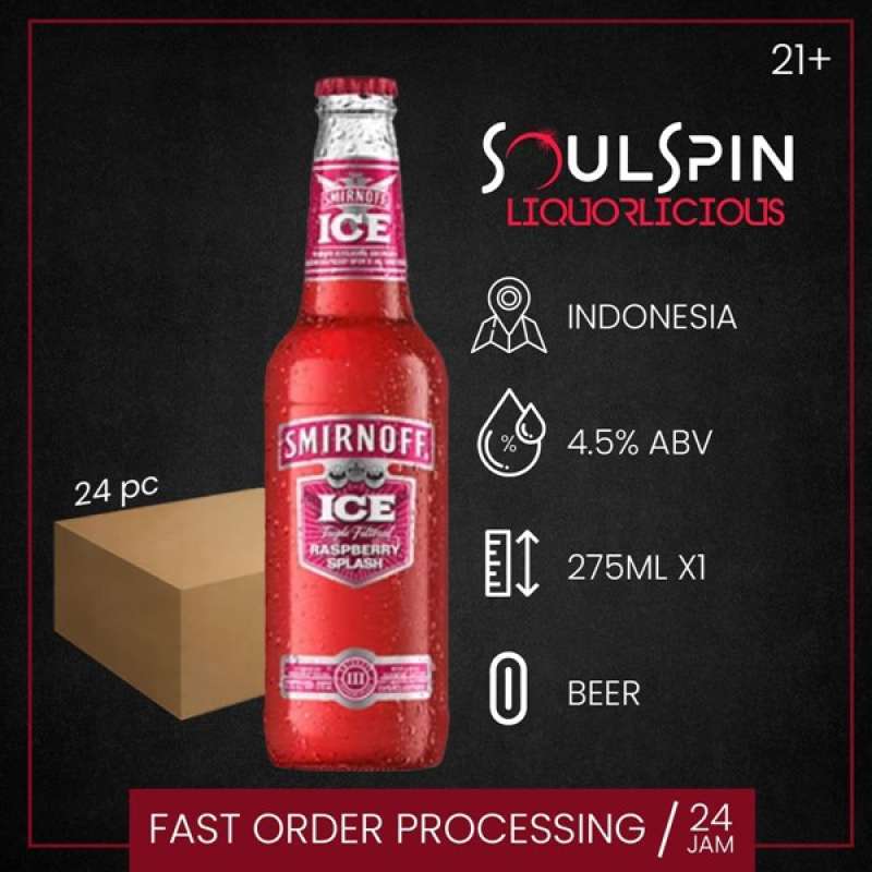 Jual Smirnoff Ice Raspberry Splash 275ml [ Dus 24 Botol ] Di Seller Eomma Korea Shop Official ...